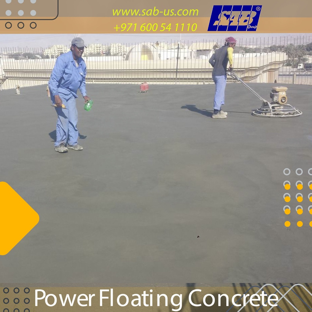 Power floating concrete
